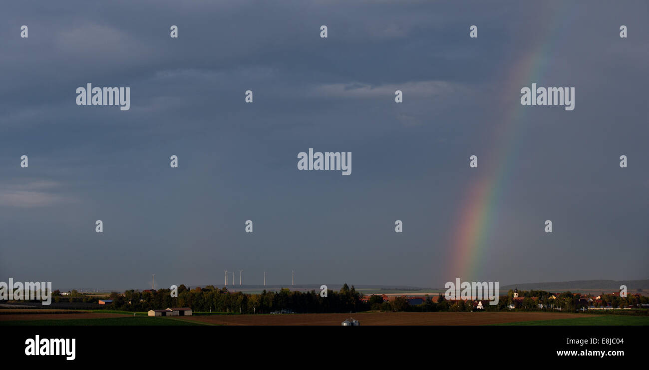 Dettelbach, Germany. 08th Oct, 2014. A rainbow near Dettelbach, Germany ...