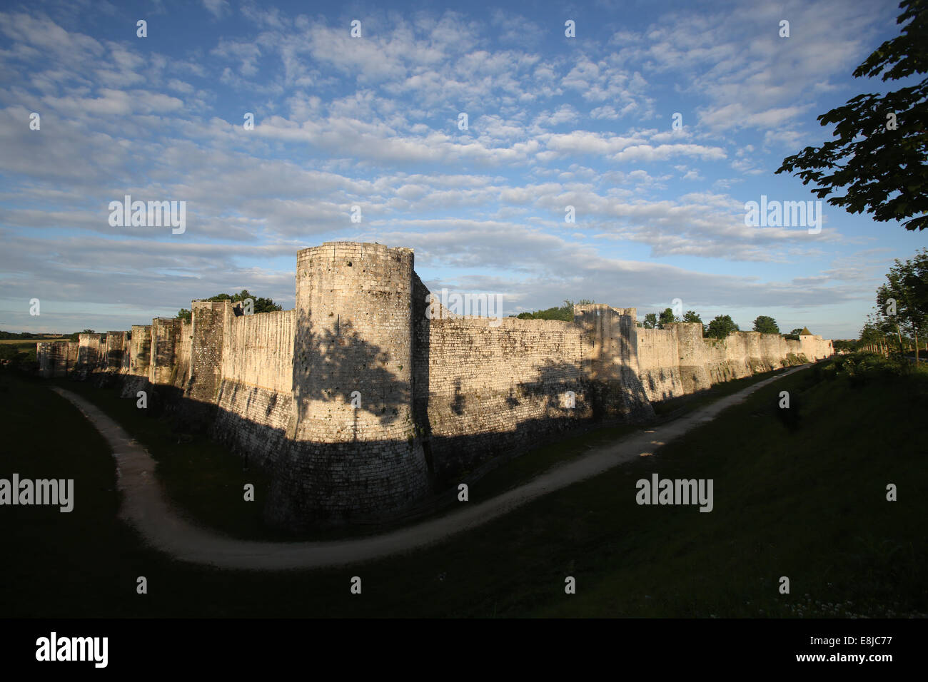 The medieval town of Provins. The remparts - 13th and 24th century ...