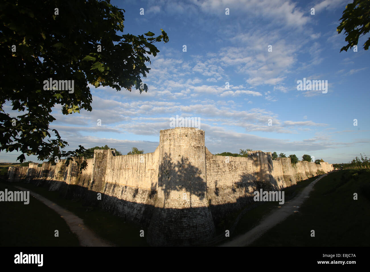 The medieval town of Provins. The remparts - 13th and 24th century ...