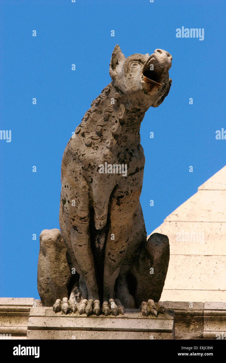 Montmartre Sacred Heart basilica gargoyle Stock Photo - Alamy