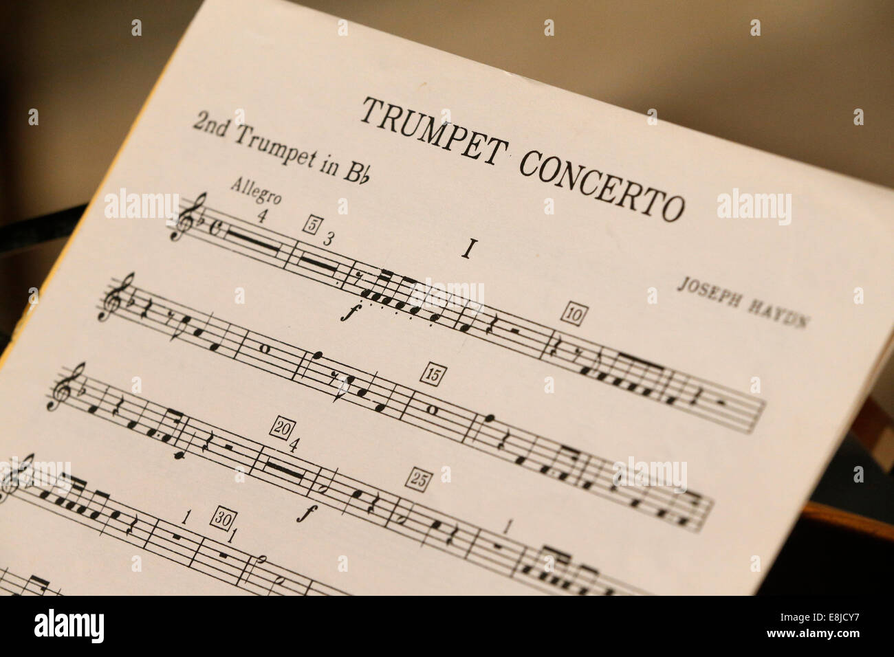 Music score. Trumpet concerto Stock Photo - Alamy