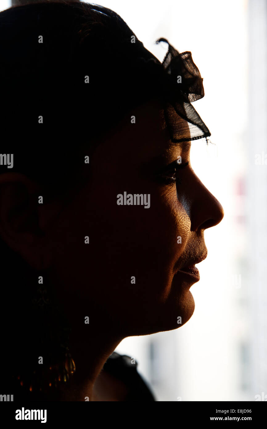 Face against the light Stock Photo - Alamy
