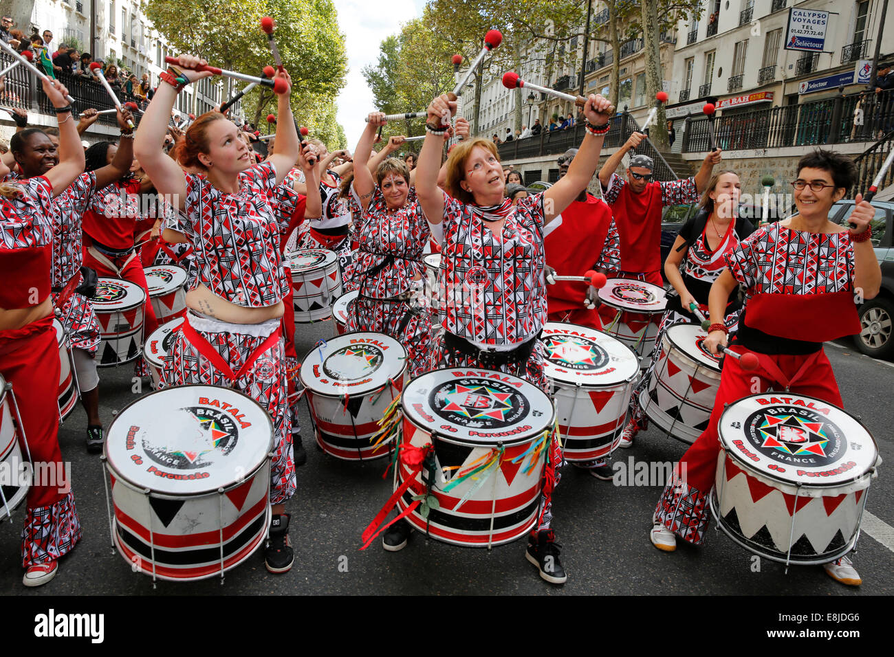 Brazilian procession in Paris Stock Photo - Alamy