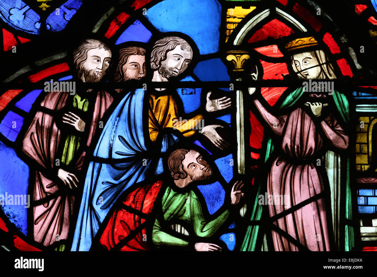 The Holy Chapel. Stained glass window Stock Photo - Alamy