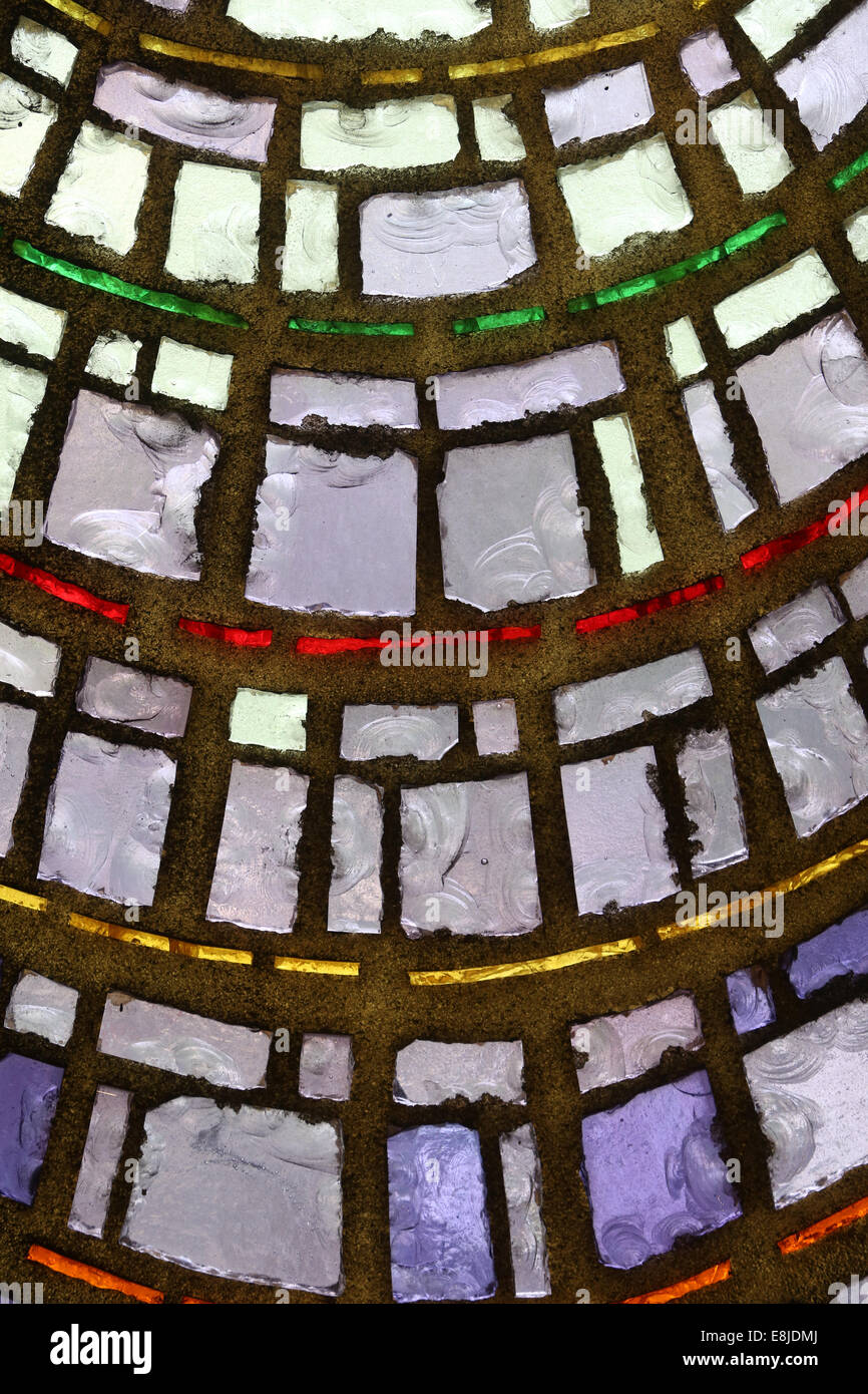 Holy Sacrament church. Stained glass window Stock Photo - Alamy