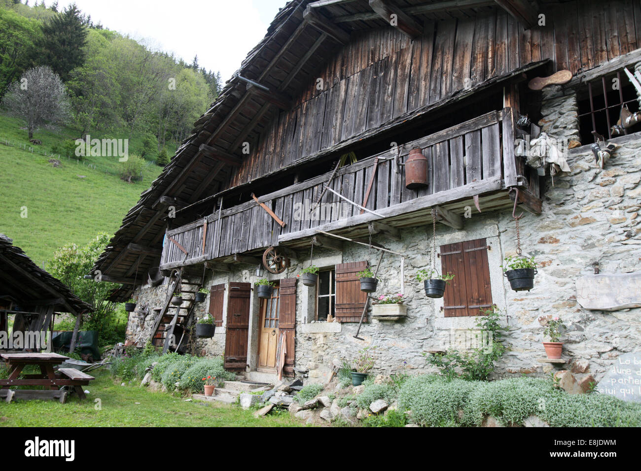 Chalet in the Alps Stock Photo - Alamy