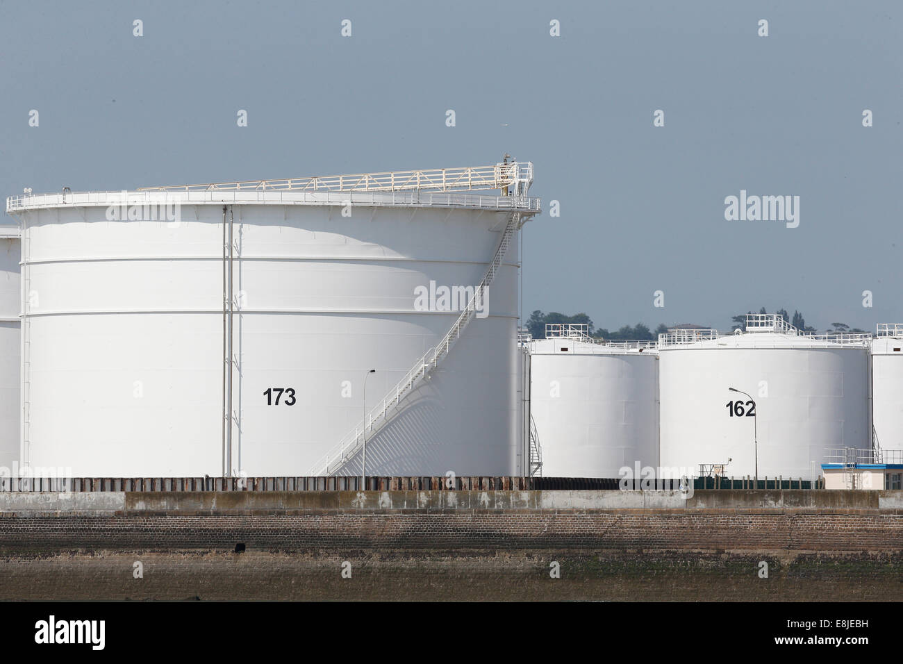 Le Havre Harbour. Storage tank Stock Photo - Alamy
