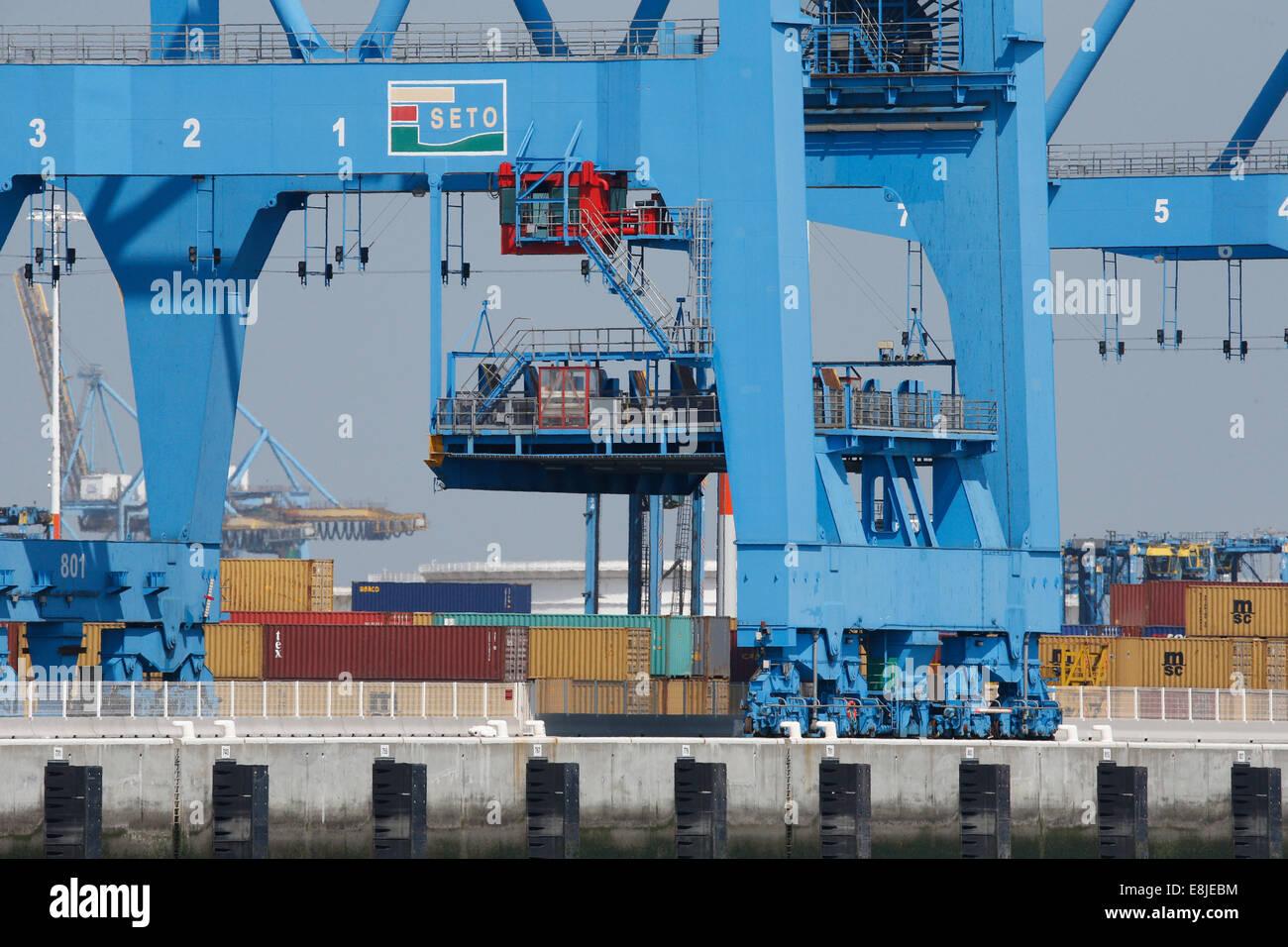 Le Havre Harbour. Container Terminal Stock Photo - Alamy