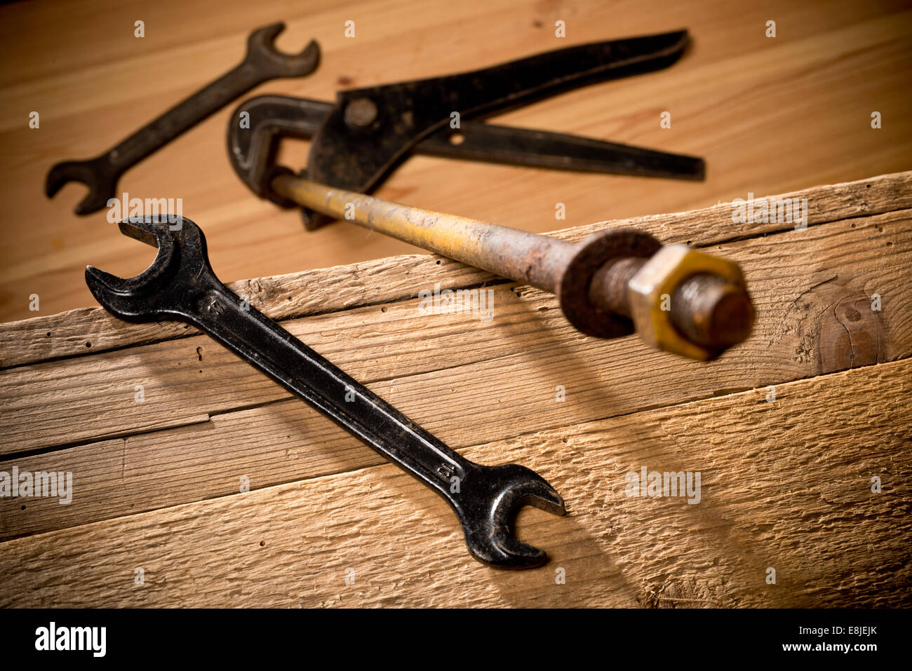 still life with old tools in the workroom Stock Photo - Alamy