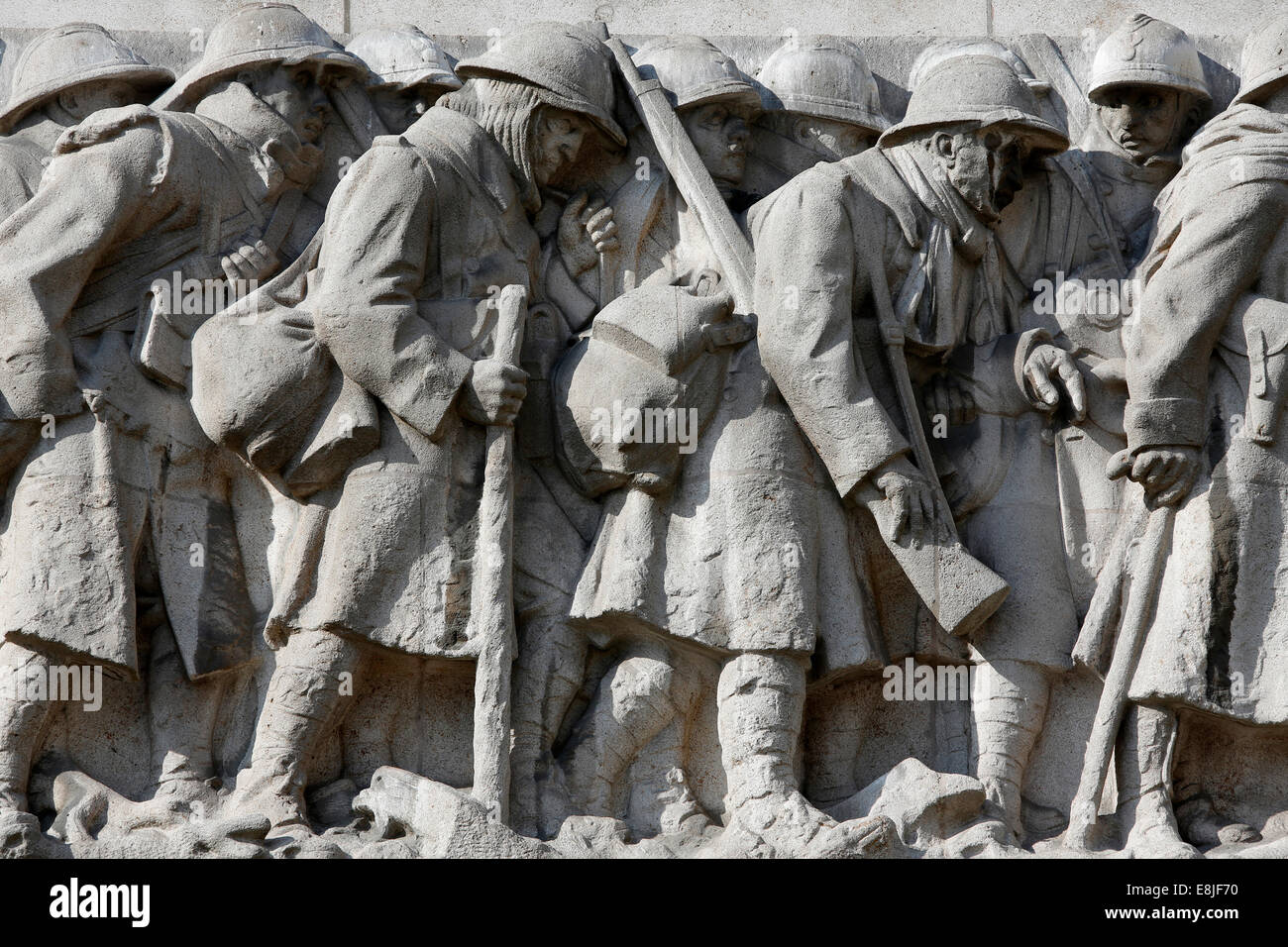 World War I memorial depicting relief troops Stock Photo - Alamy