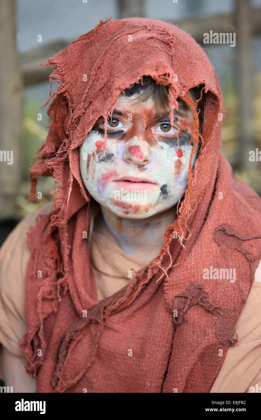 The village of the leprous. Costume parade. The medieval festival of ...