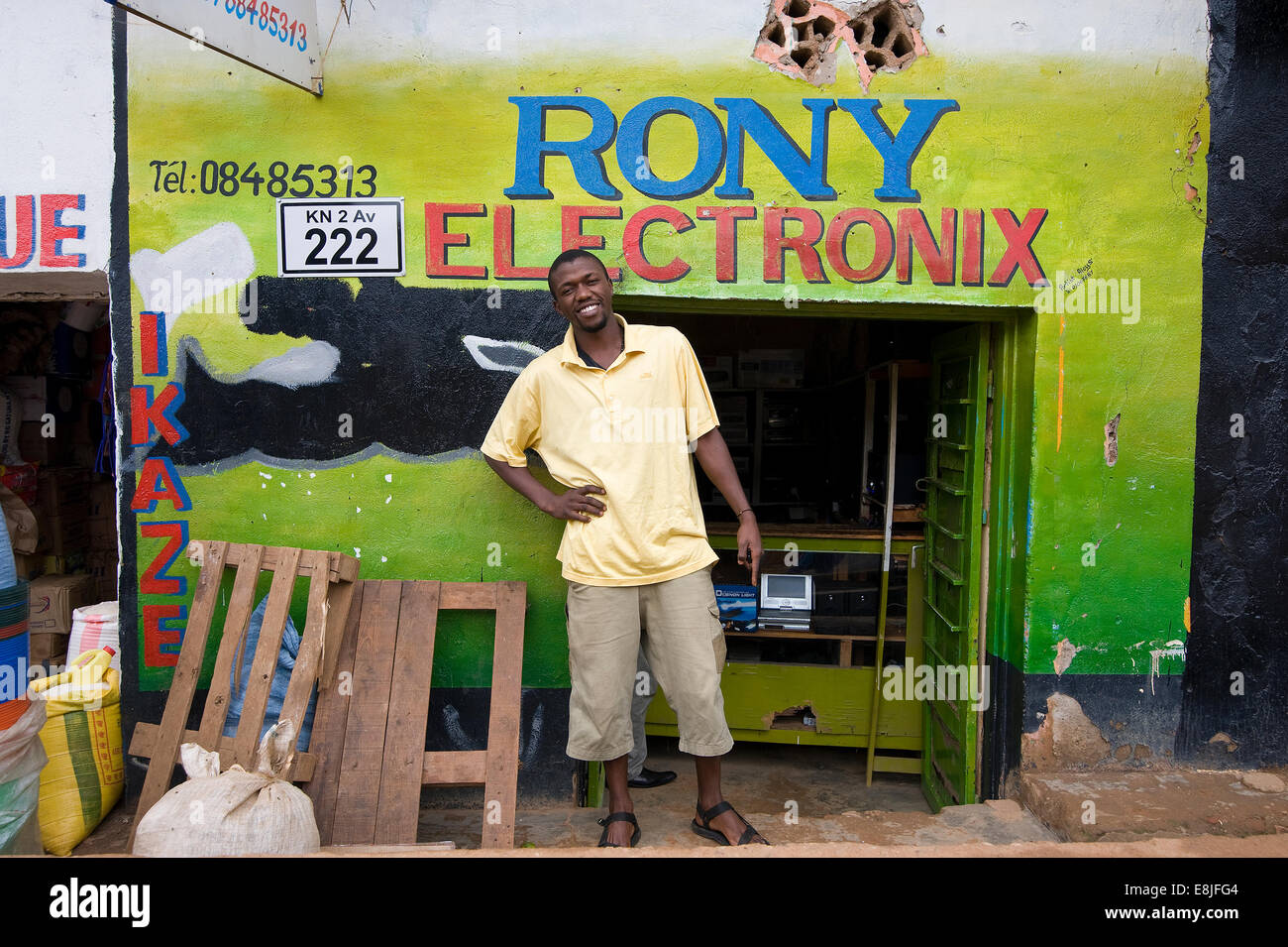 RWANDA, KIGALI: Shop fronts are often very colorful Stock Photo - Alamy