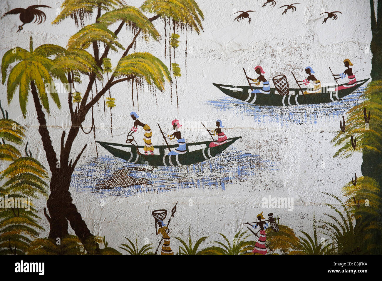 Mural. Depicting an everyday scene Stock Photo - Alamy