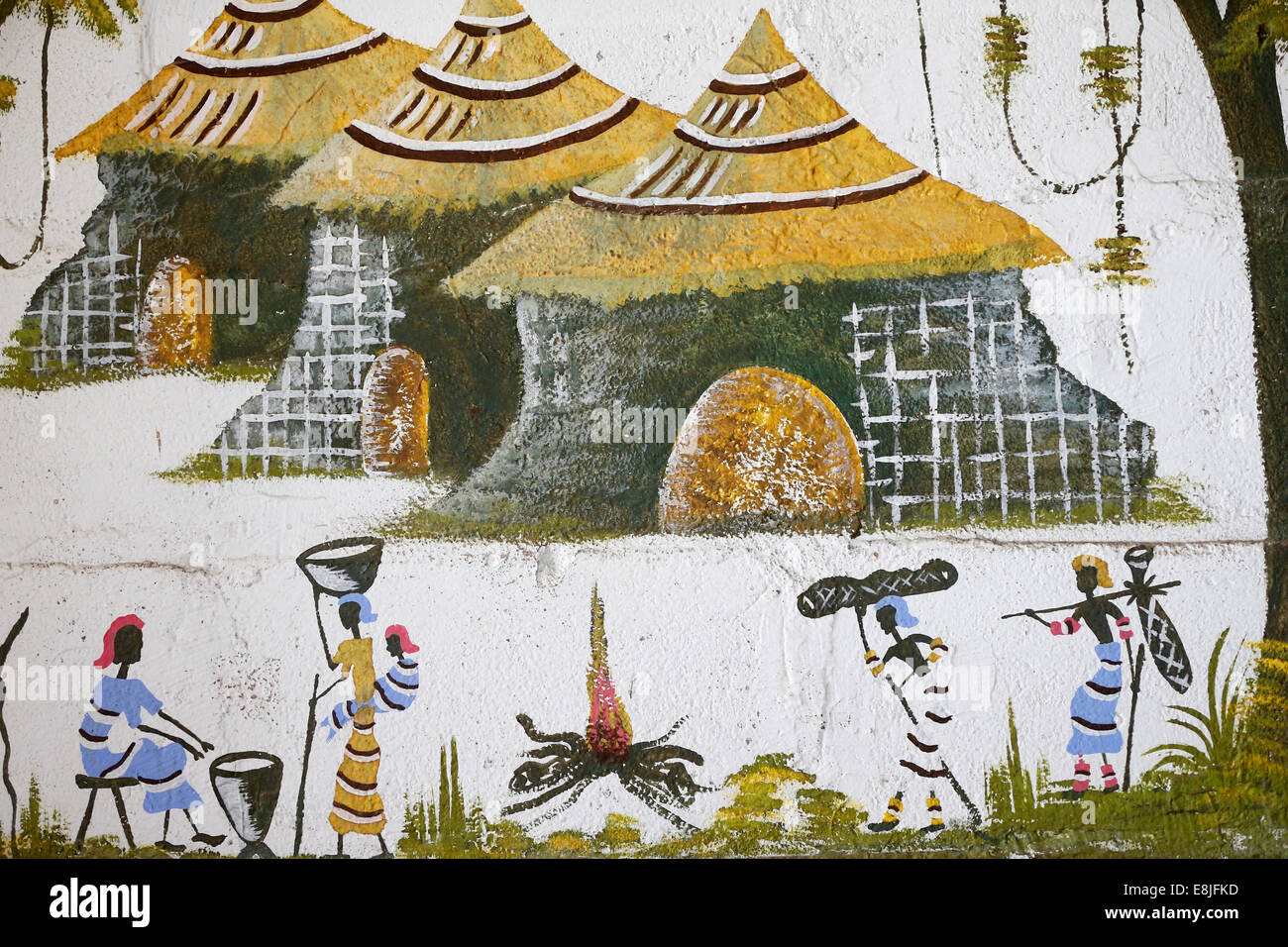Mural. Depicting an everyday scene Stock Photo - Alamy