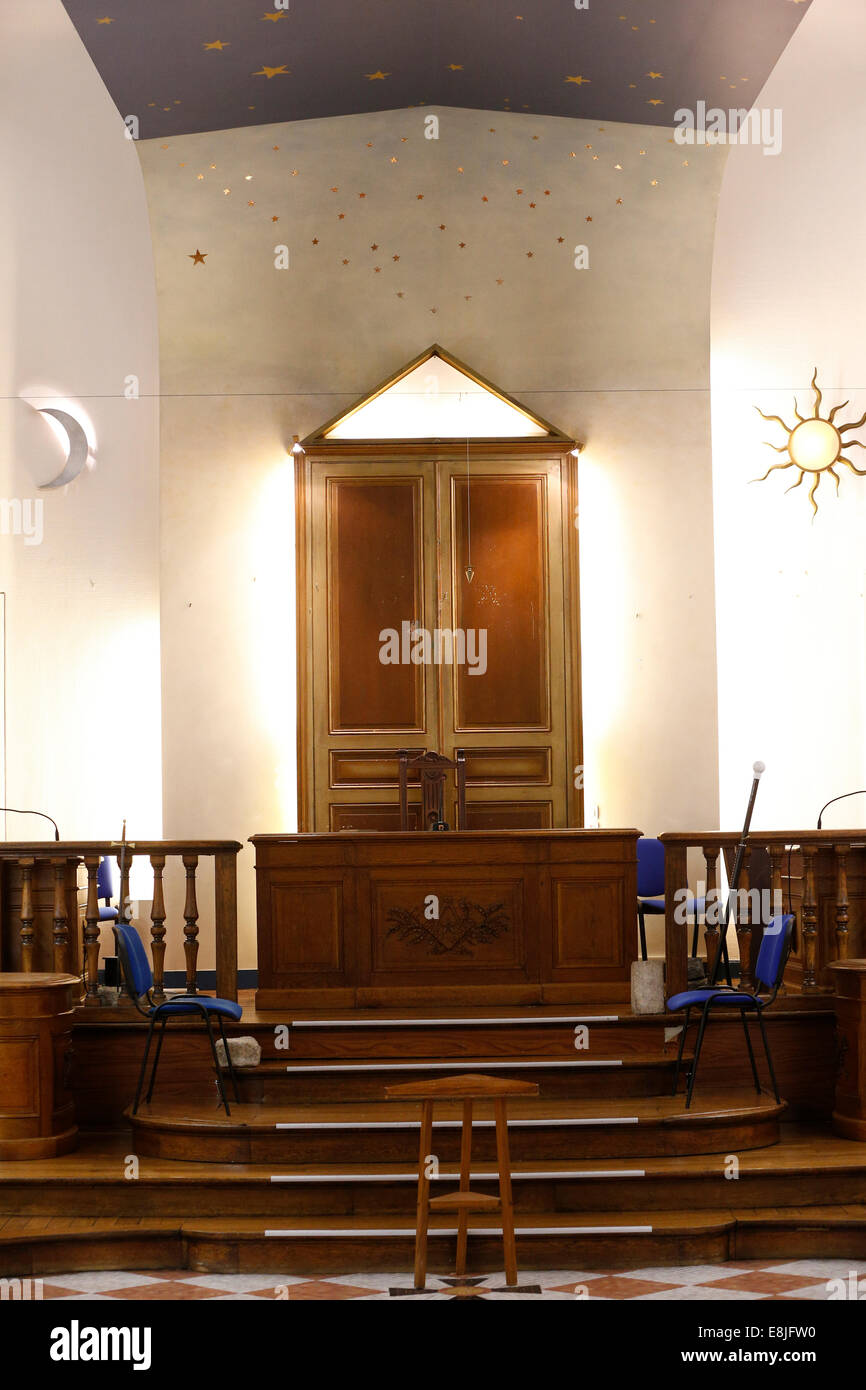 International Order of Co-Freemasonry Le Droit Humain. Masonic hall ...