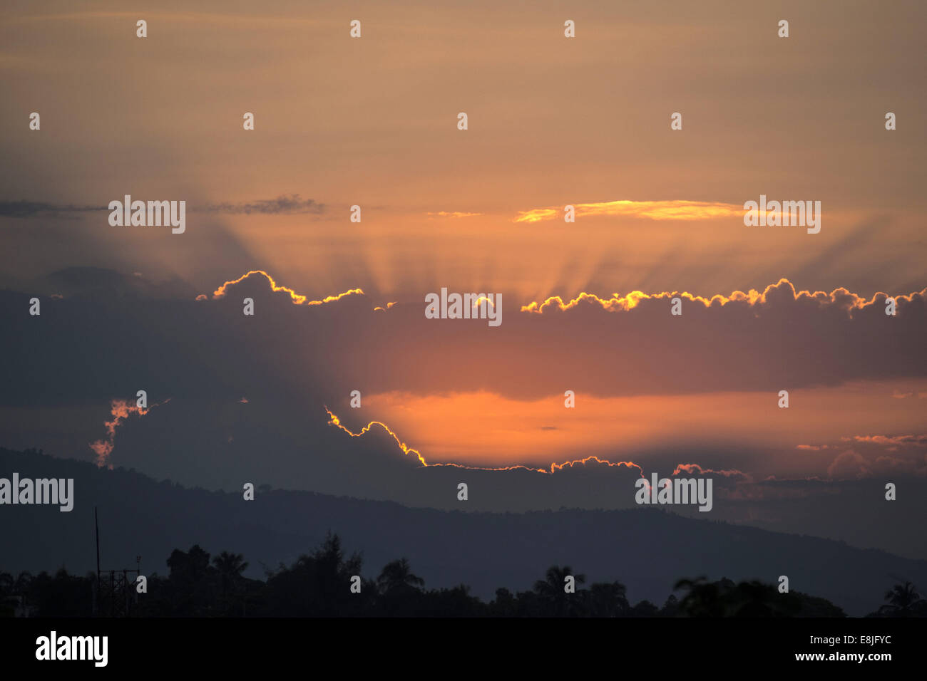 Sunset over Port-au-Prince, capital city of Haiti Stock Photo - Alamy