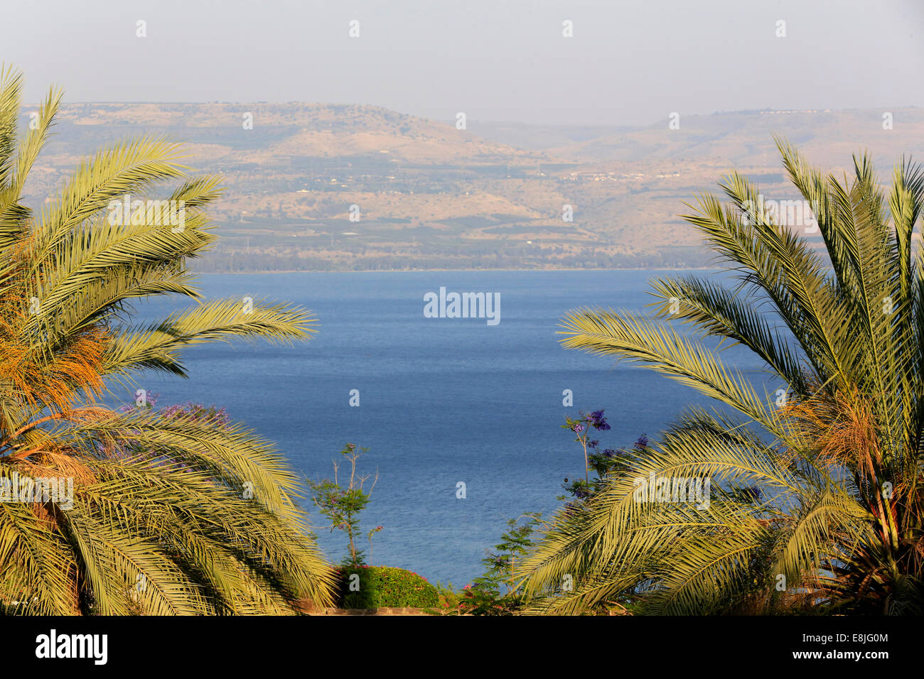 Mount of Beatitudes. Tiberias lake Stock Photo - Alamy