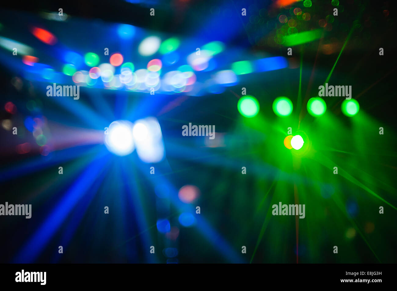 Color disco club light with special effects and laser show Stock Photo ...