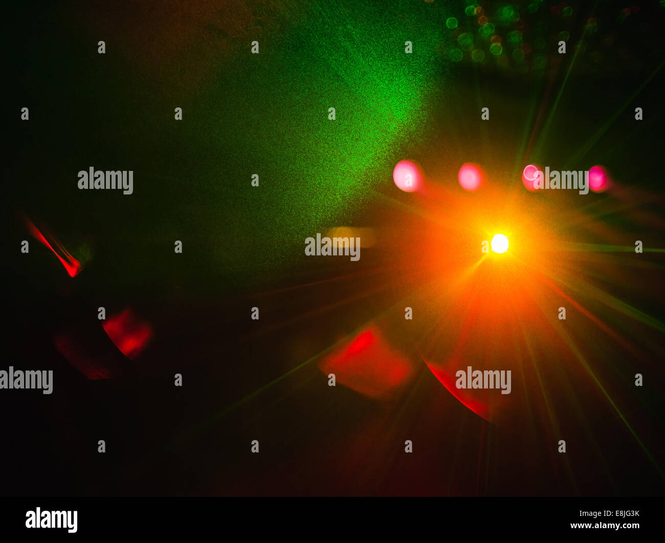 Color disco club light with special effects and laser show Stock Photo ...