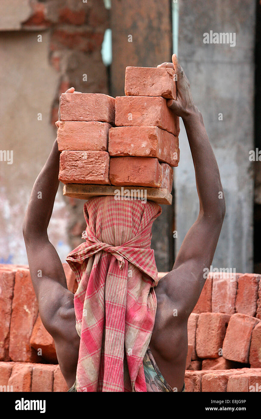 Builder carrying bricks hi-res stock photography and images - Alamy