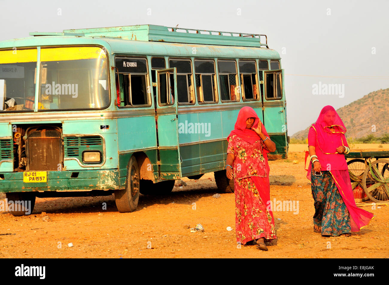 Rajasthani transport. Bus Stock Photo - Alamy