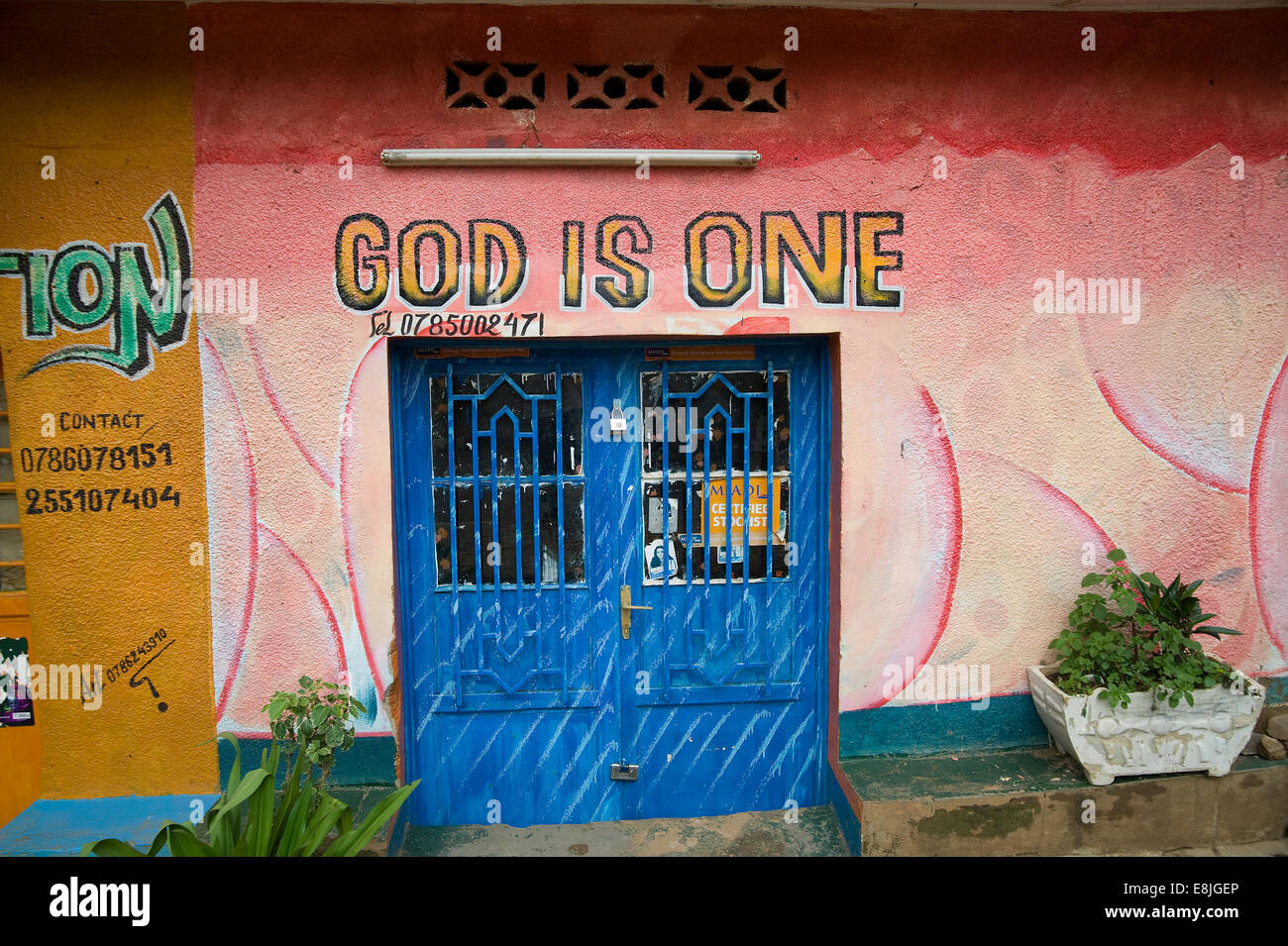 RWANDA, KIGALI: Shop fronts are often very colorful Stock Photo - Alamy