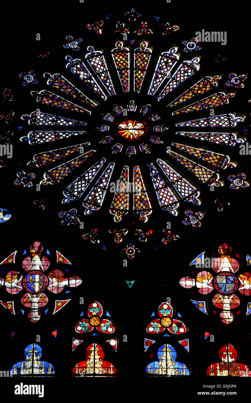 Rose Window. Bourges Cathedral Stock Photo - Alamy