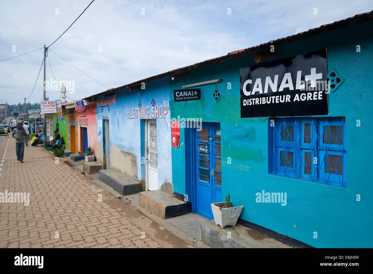 RWANDA, KIGALI: Shop fronts are often very colorful Stock Photo - Alamy