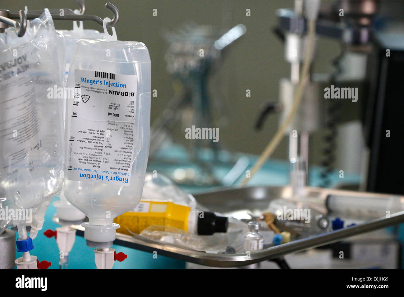 Drip. Operating theatre. Fann hospital Stock Photo - Alamy
