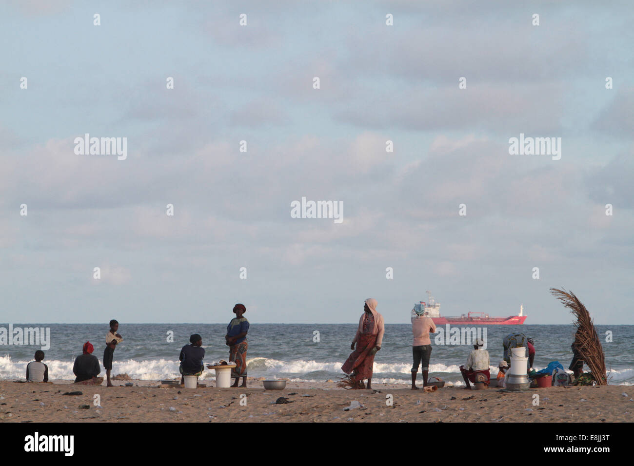 Africans on the beach Stock Photo - Alamy
