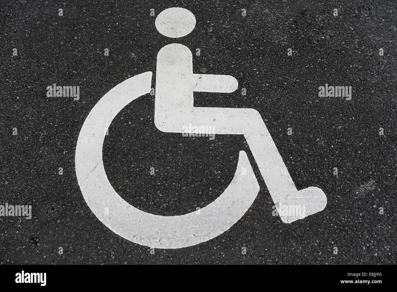Place reserved for the handicapped persons Stock Photo - Alamy