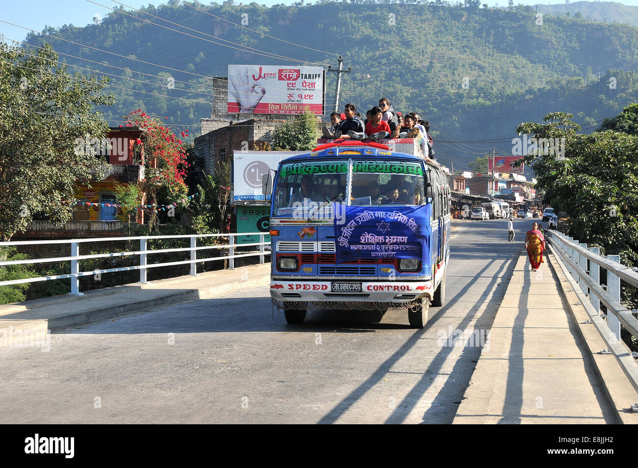 Nepalese bus Stock Photo - Alamy