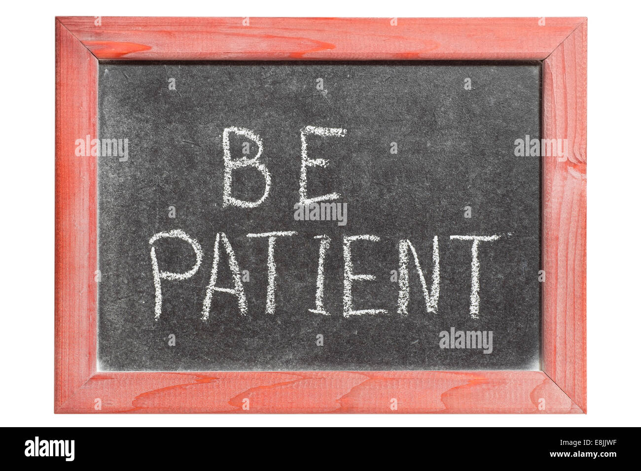 be patient phrase handwritten on isolated vintage blackboard Stock ...