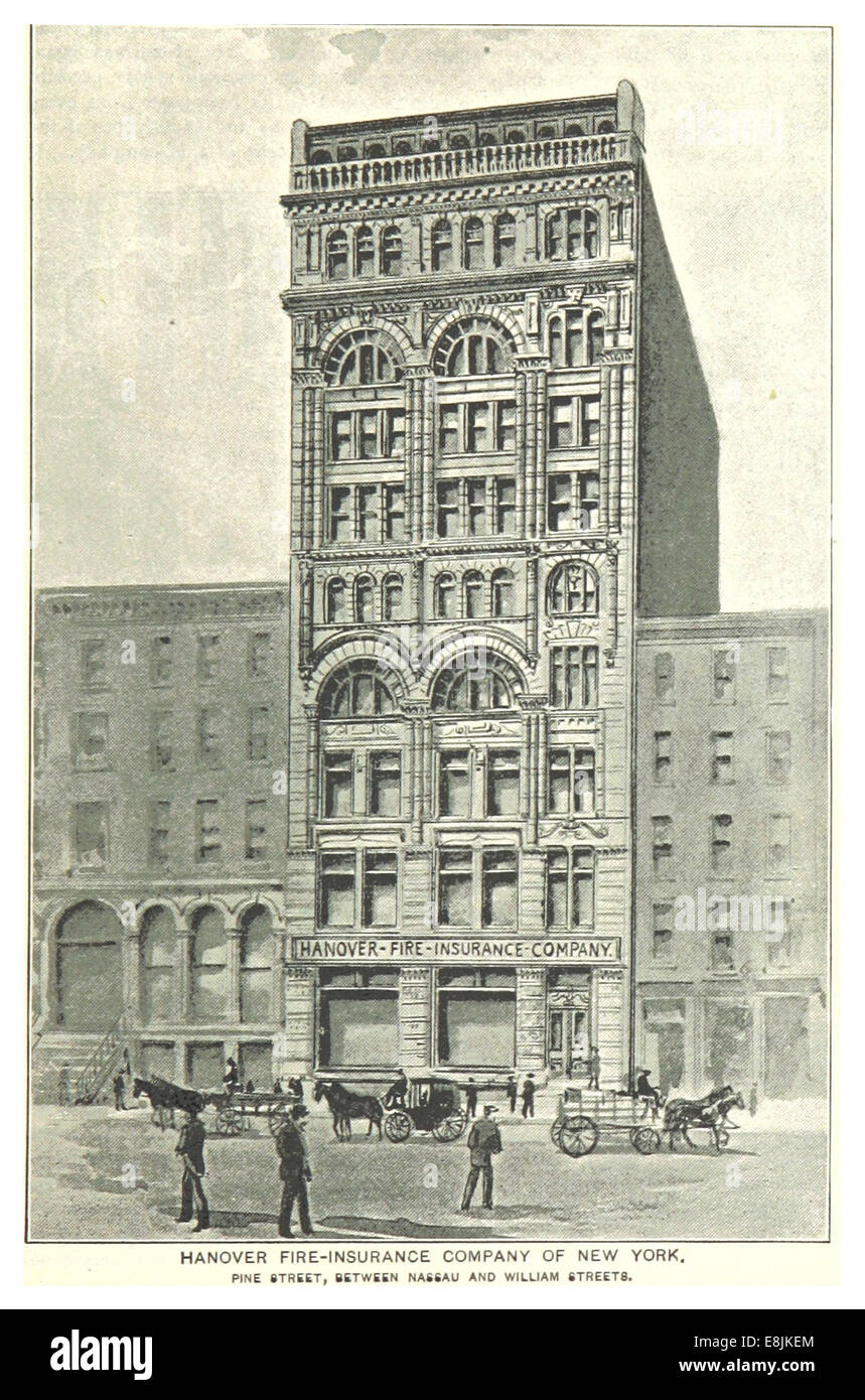 This 1893 illustration by King depicts the Hanover Fire-Insurance ...