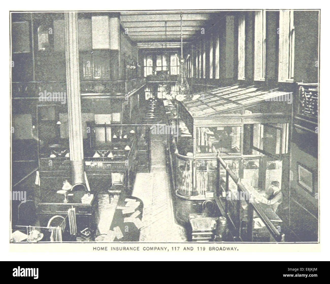 A 1893 illustration depicting the Home Insurance Company building at ...