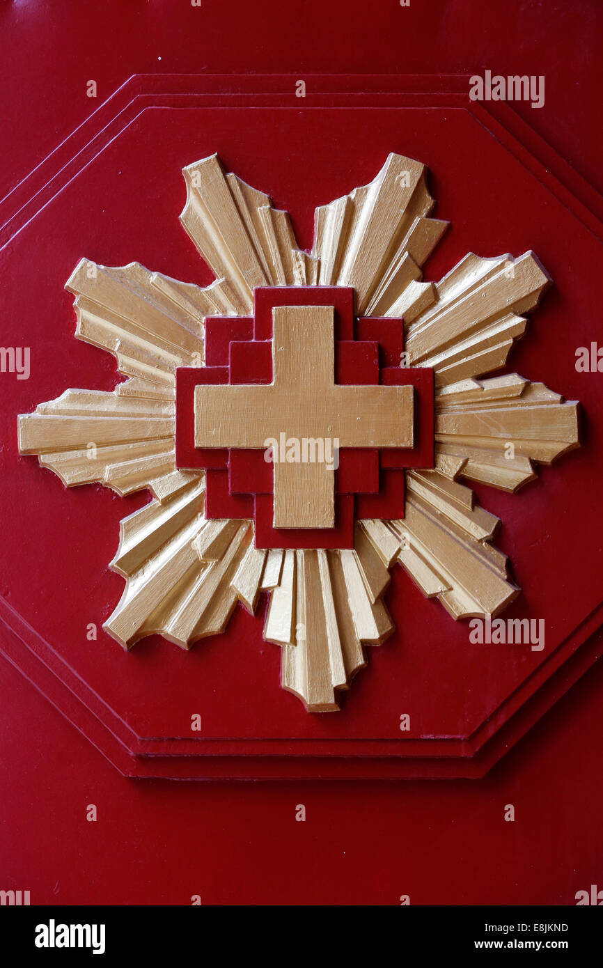 Cross in church Stock Photo - Alamy