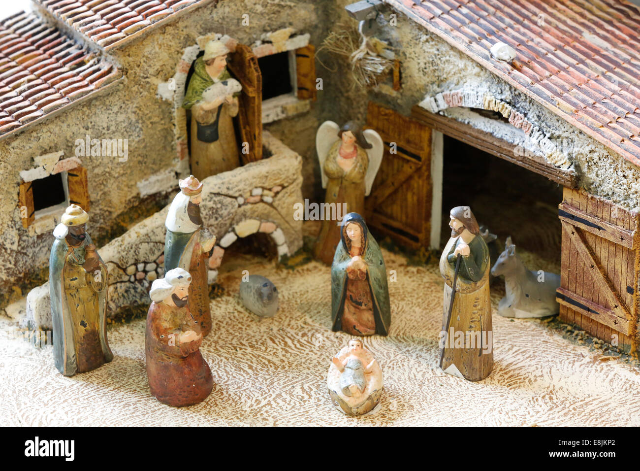 Nativity from Provence Stock Photo - Alamy