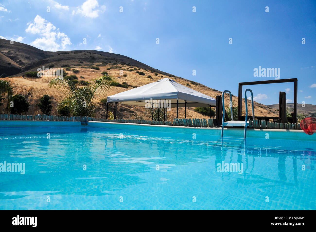 Swimming Pool in arid land. Photographed in Israel Stock Photo - Alamy