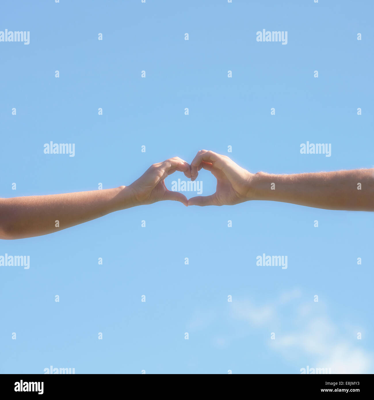two hands forming a heart Stock Photo - Alamy