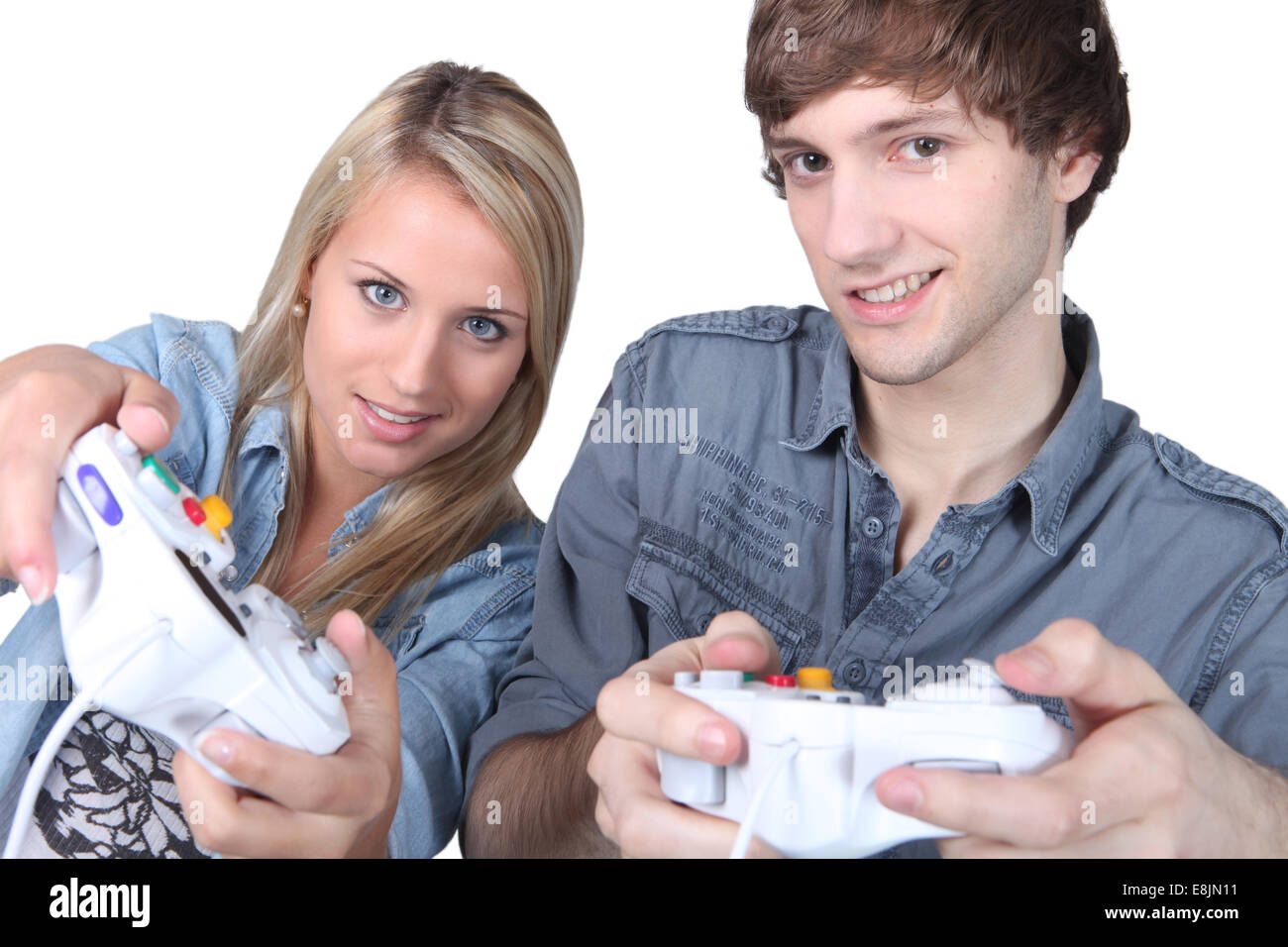 People playing computer games Stock Photo - Alamy