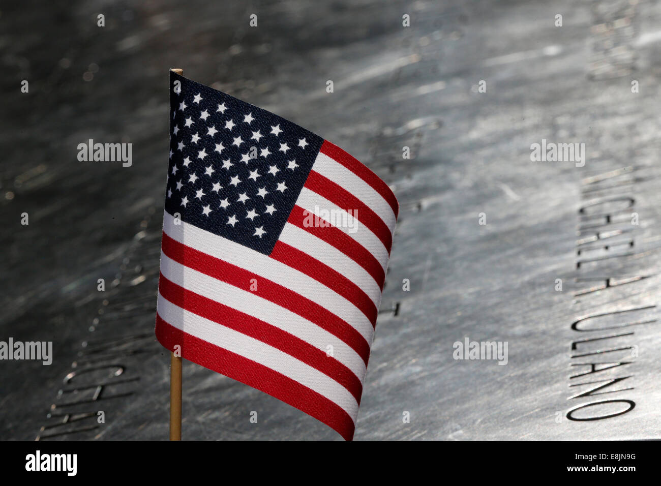 Ground zero. The National 9/11 Memorial at the site of the World Trade ...