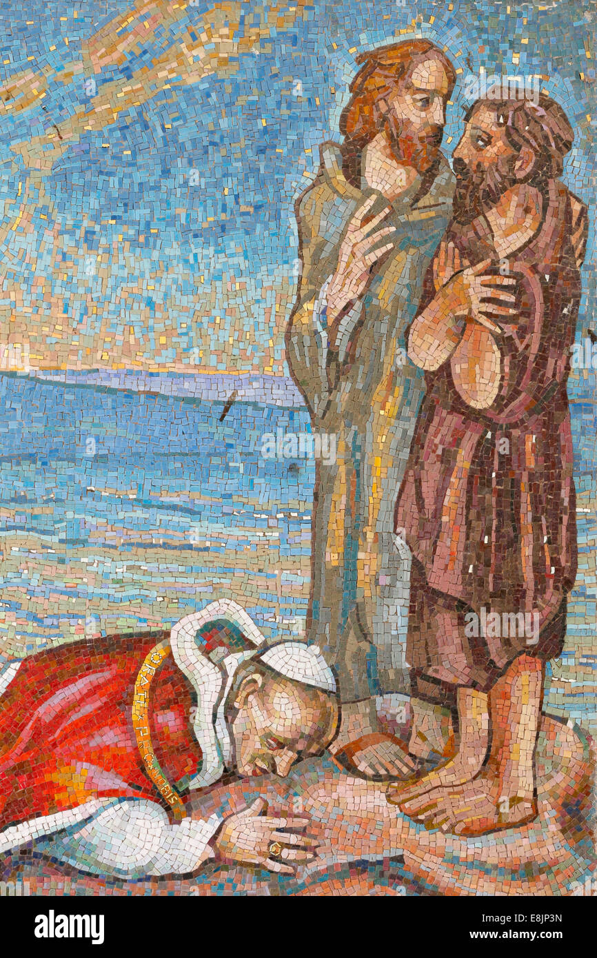 Church of St Peter's Primacy. Pope John Paul II Stock Photo - Alamy