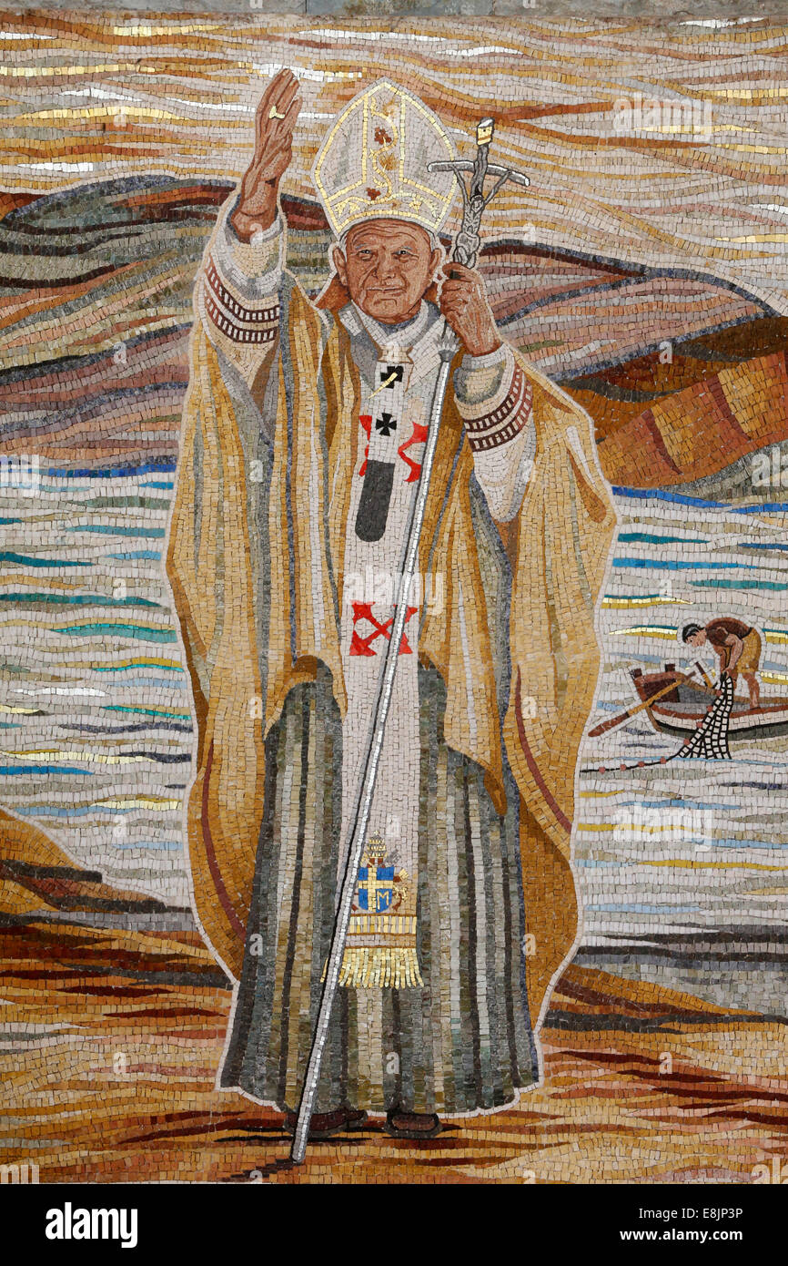 Church of St Peter's Primacy. Pope John Paul II Stock Photo - Alamy