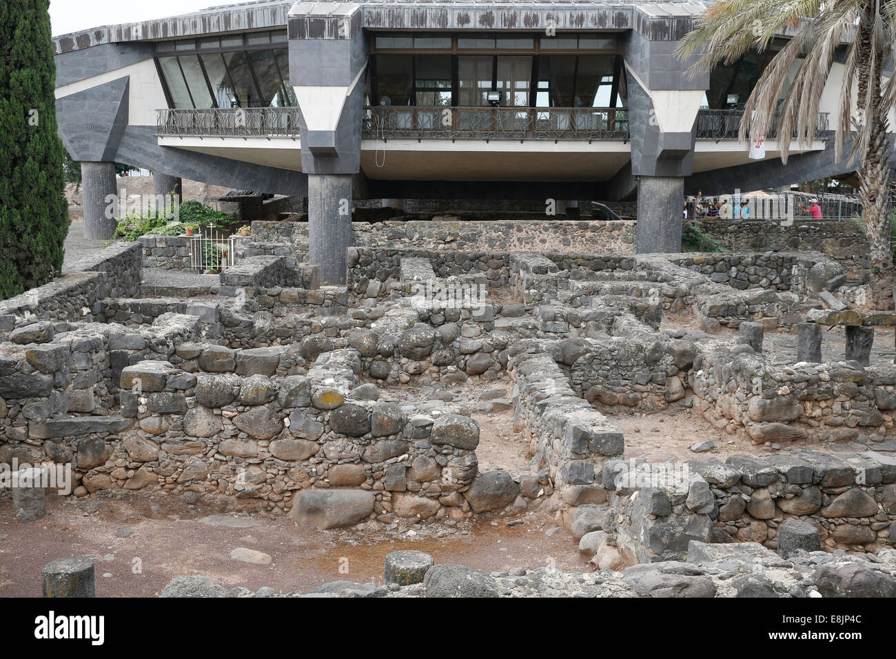 The octagonal church which is located above the ruins of Saint Peter's ...