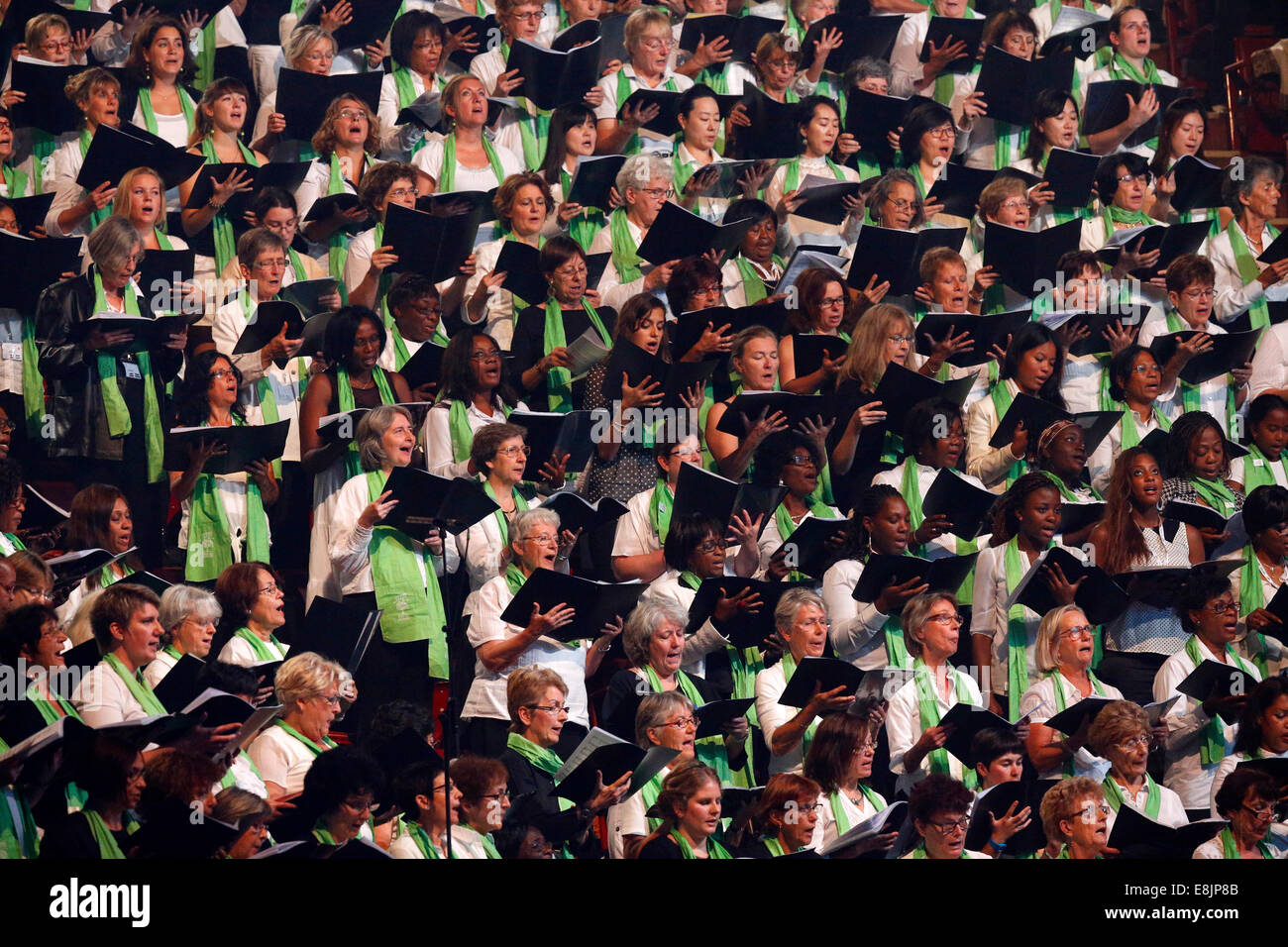Concert during a protestant gathering at Paris-Bercy Stock Photo - Alamy