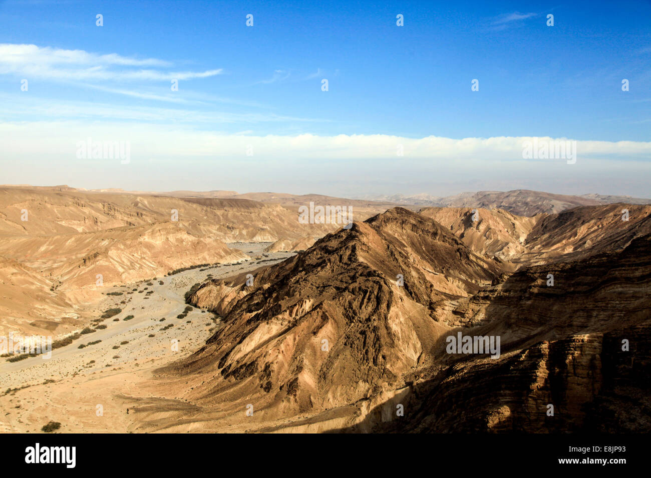 Desert Landscape with dry riverbed , Photographed in Casui, Negev ...