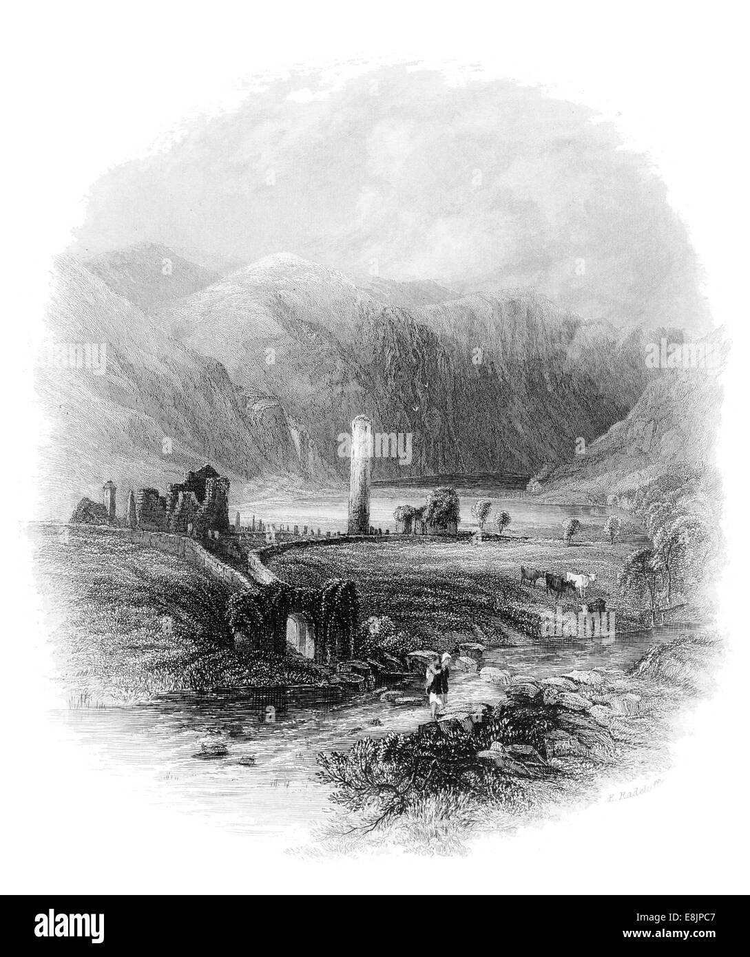 Glendalough ireland painting hi-res stock photography and images - Alamy