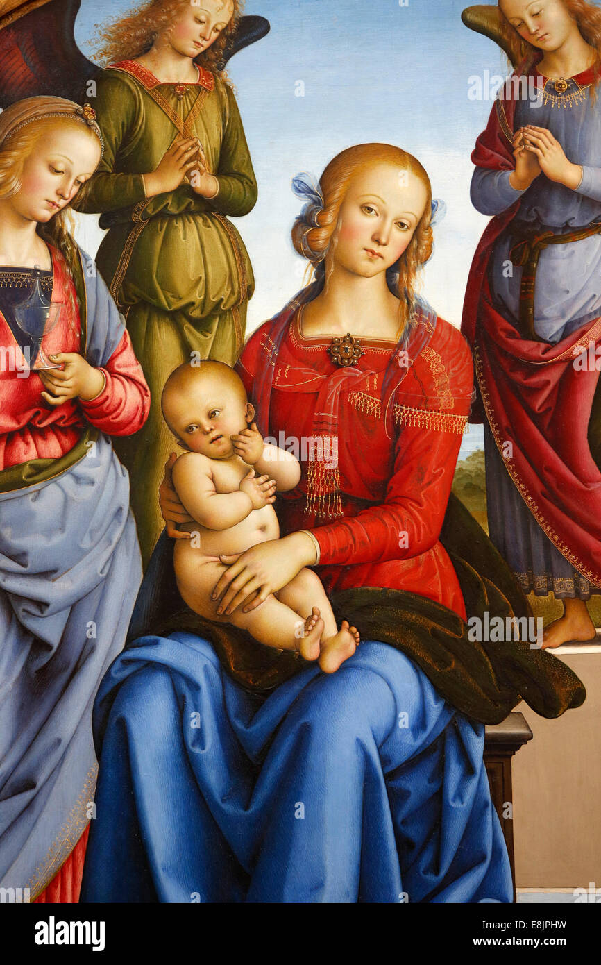 The Virgin And Child With Two Angels High Resolution Stock Photography and Images - Alamy