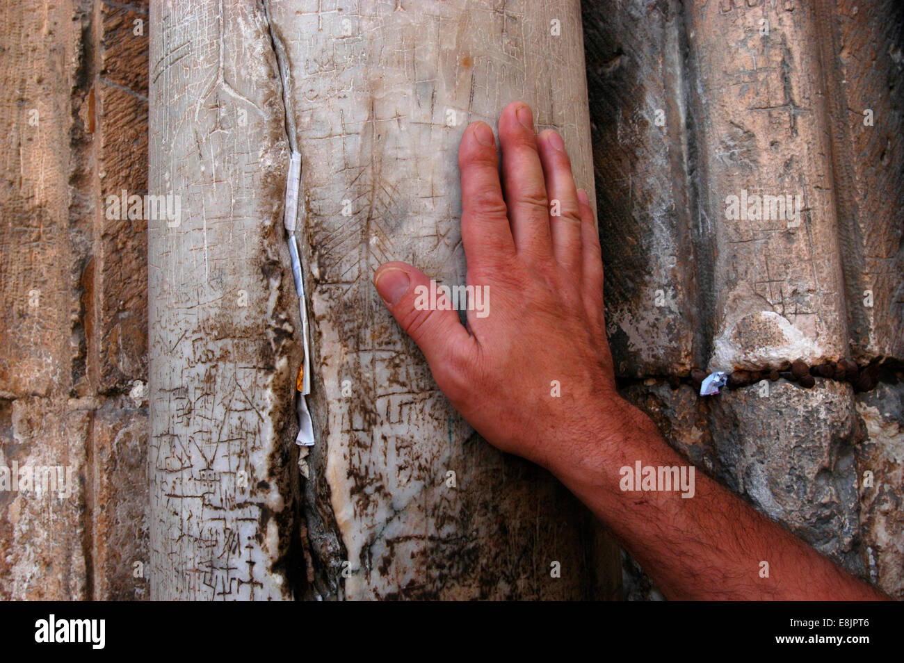 Hand to pillar hi-res stock photography and images - Alamy