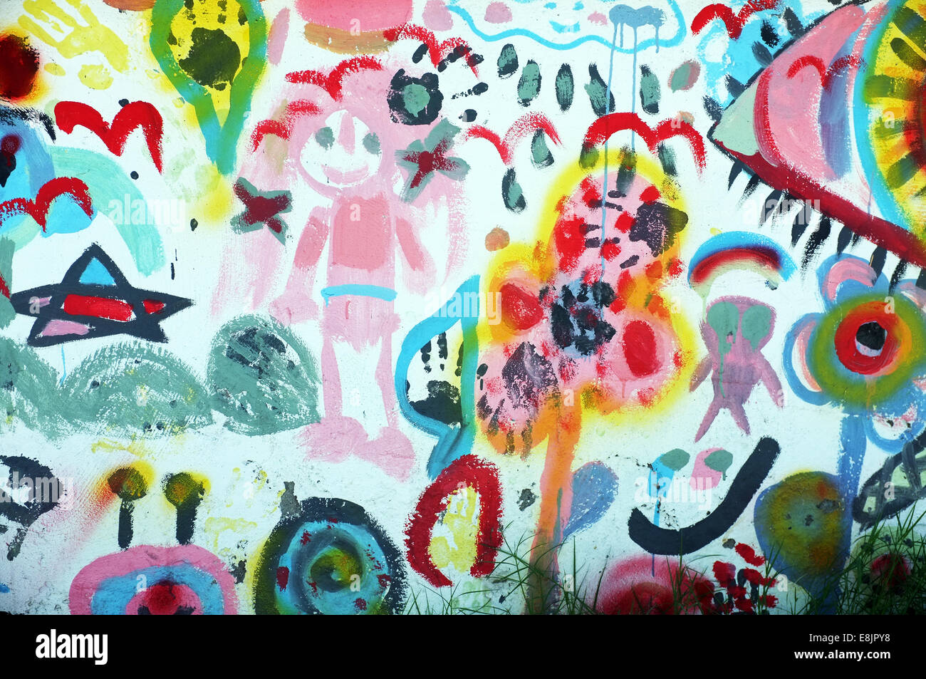 Child graffiti on the wall Stock Photo - Alamy